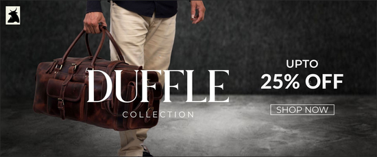 Men's Leather Duffle Bags For Travel and Gym – The Leather Farm
